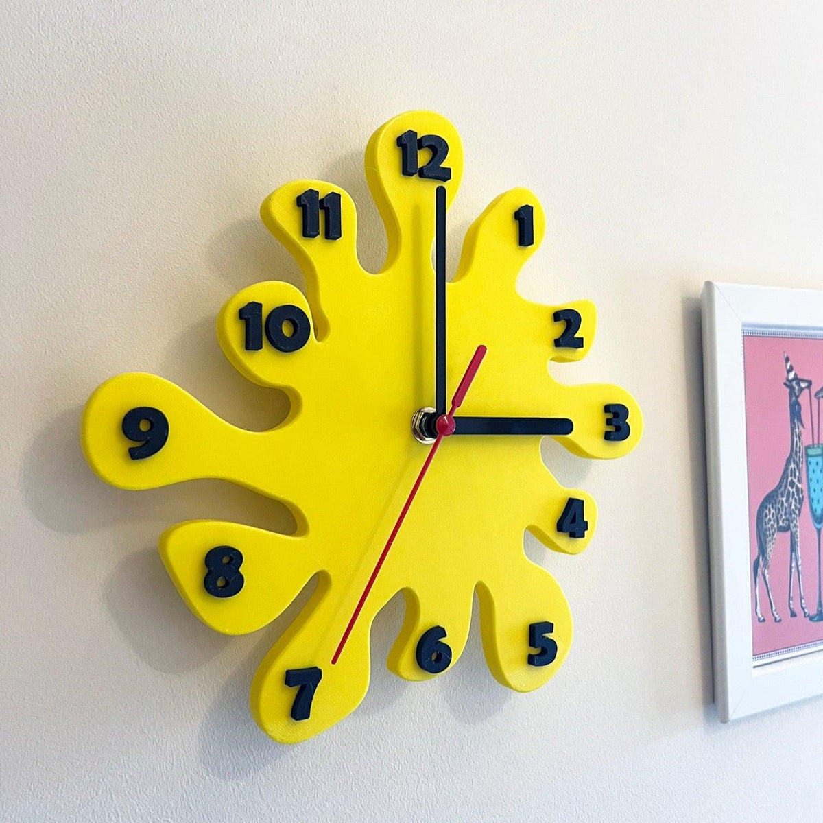 Paint Splat Wall Mounted Clock - Custom Colours! – MP3D