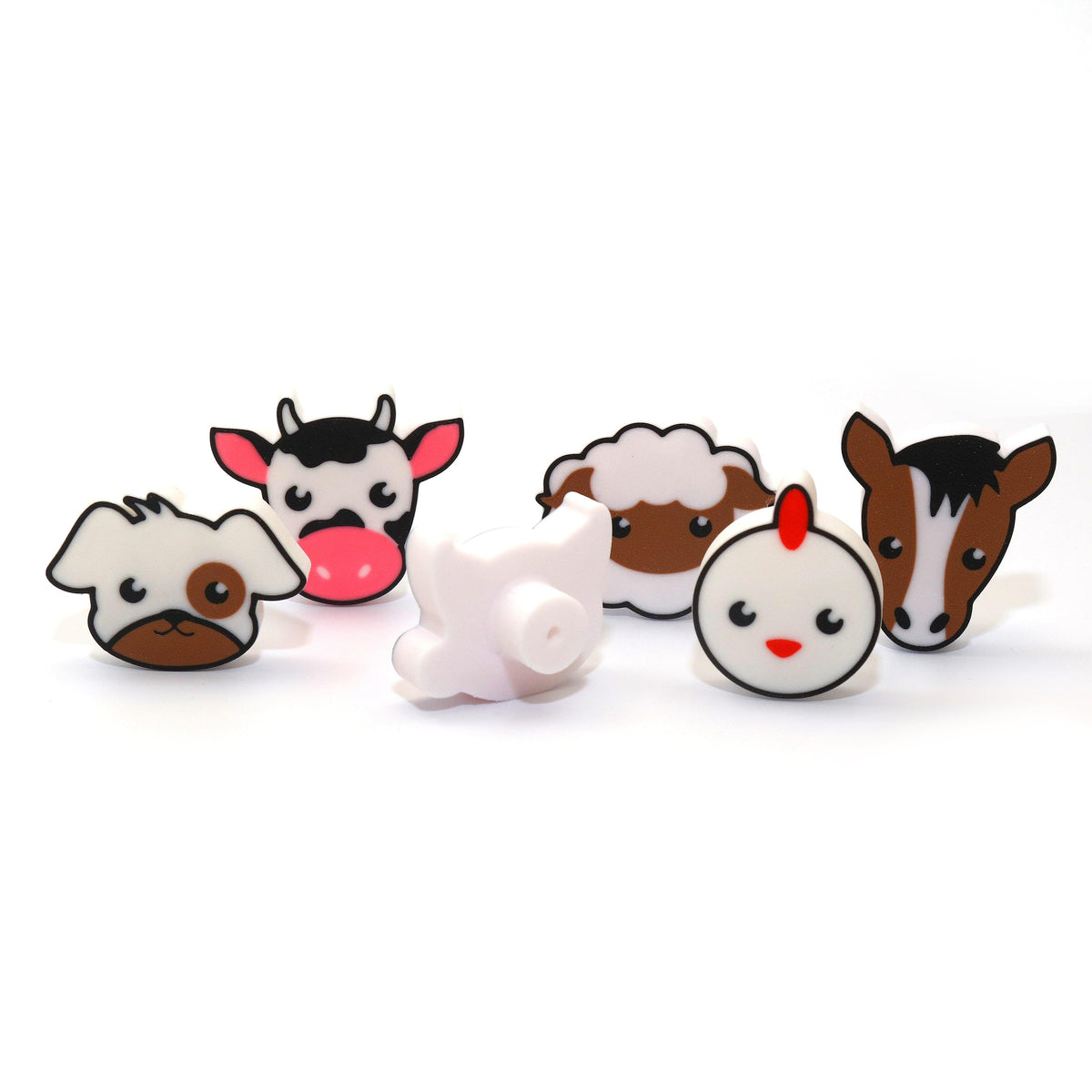 Farm Animals Drawer/Cabinet Knobs - 50mm - Set of 6 - Range of Animals ...