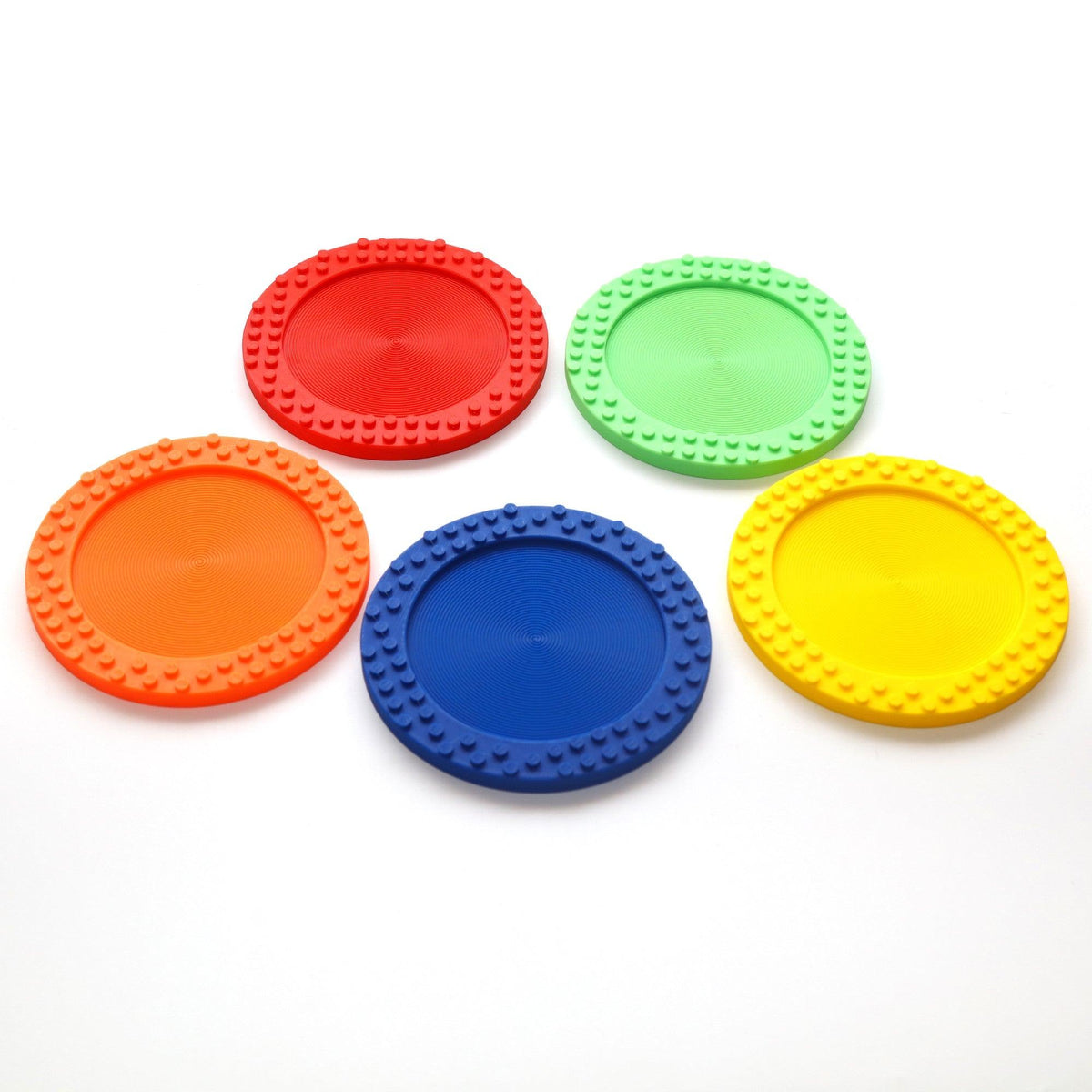 Round LEGO® Compatible Coasters Colourful Circular – MP3D